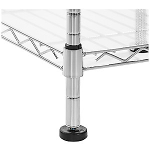 Amazon Basics Expandable Metal Hanging Storage Organizer Rack Wardrobe with Shelves, 57-80 x 14 x 72 inches (LxWxH), Chrome