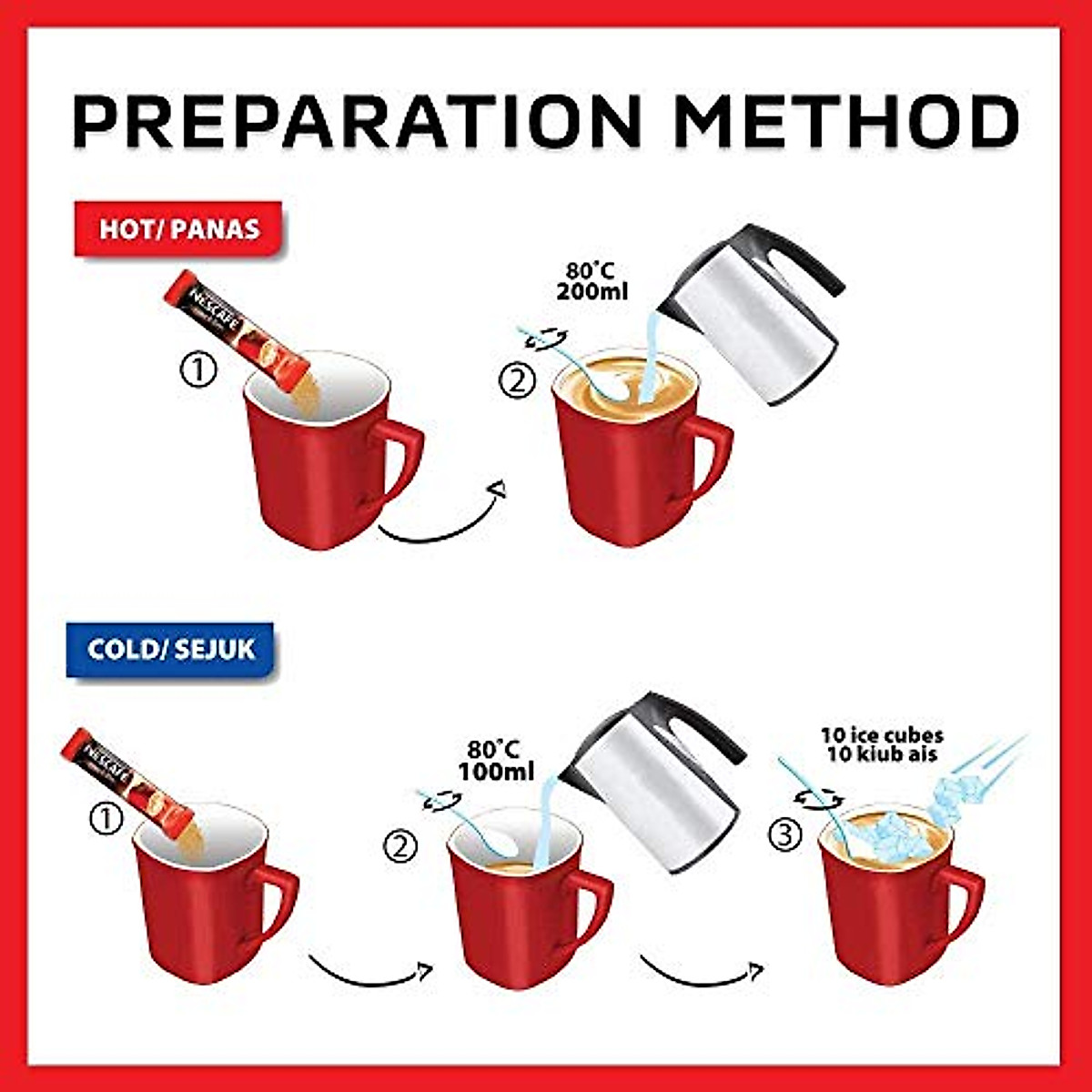 Nescafé 3 in 1 Instant Coffee Sticks ORIGINAL - Best Asian Coffee Imported from Nestle Malaysia (28 Sticks)