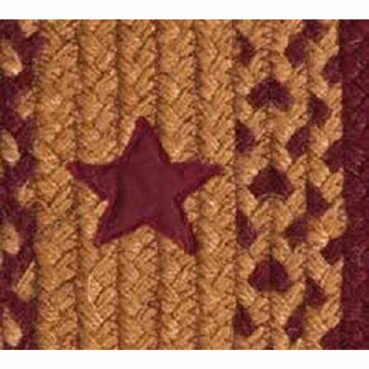 1 Pc of 30" Heart Shaped Rug Throw Mat Braided Jute Appliqué Stars Primitive Farmhouse