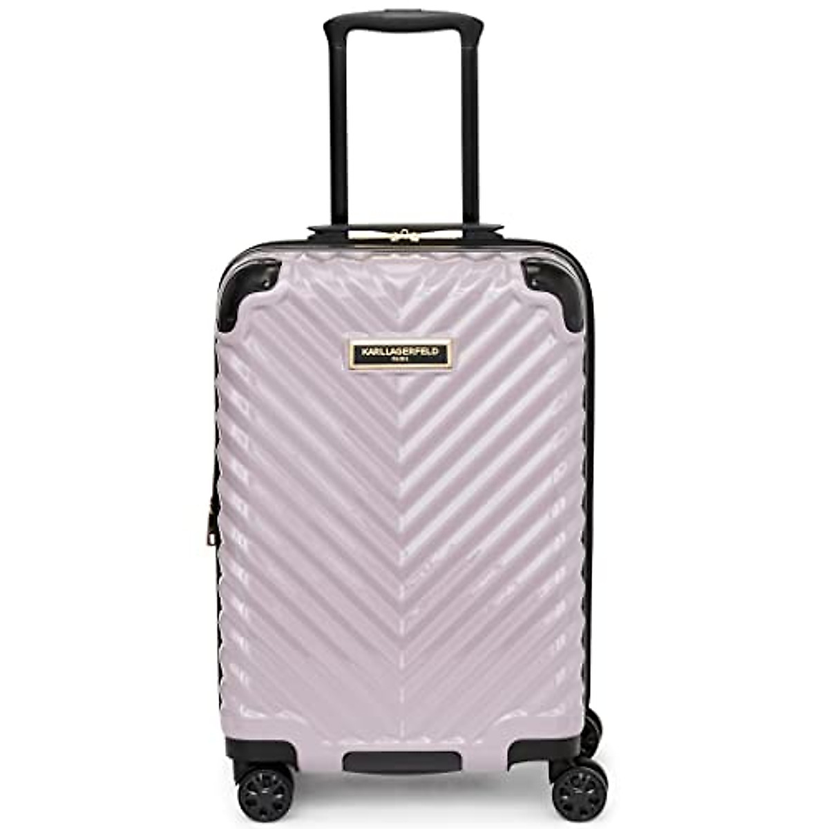 Karl Lagerfeld Paris Women's Carryon Spinner Wheels Hardside, Lilac, One Size