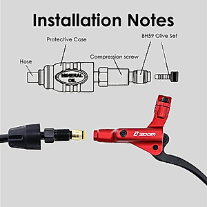 CooMeng Zoom HB876E 2-PIN 4-Pistons E-Bike Electric Power-Off Hydraulic Brake Set with 180mm Rotors, Pre-Bled Hydraulic Disc Brake Caliper Lever for eBike (Included Mounting Adapter) - Black