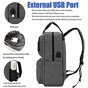 School Laptop Backpack for Women Men with Usb Charger Port Teacher Students bookbags Travel Work Computer 15.6 inch Backpacks for College Teen Boys Girls-Grey