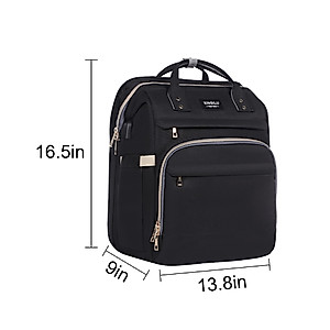 Xinsilu Diaper Bag Backpack Large Baby Diaper Bags for Boys & Girls with Changing Station, Changing Bags Baby Registry Search Waterproof Stylish Newborn Baby Essential Gifts Black…