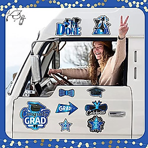 20Pcs Graduation Car Magnet Decors Class of 2023 Blue Graduation Refrigerator Magnets We are So Proud of You Graduation Magnets Stickers Grad Party Favors for Car School Office Whiteboard Home Decor