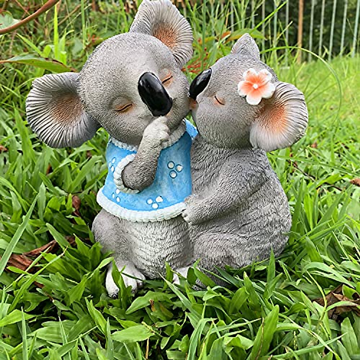 Handsider Garden Statues Koala, Outside Art Decor Koala Bear Figurines for Home Yard Lawn Indoor Outdoor, Animal Sculpture Ornaments