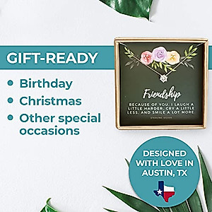 Friendship Necklace, 925 Sterling Silver, Best Friend Necklaces, Friendship Gifts for Women, Bestfriend Birthday Gift, Gifts for Friends, Friend Gifts for Women, Womens Friendship Necklace