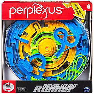Perplexus, Revolution Runner Motorized Motion 3D Gravity Maze Game Brain Teaser Fidget Toy Puzzle Ball, for Kids Ages 9 and up