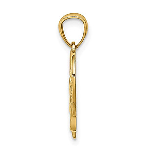 Solid 14k Yellow Gold Baby Feet in a Heart Pendant Charm