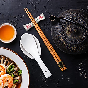 Hemoton 6pcs Chopstick Rest Chopsticks Rest Rack Ceramic Chopstick Stand Ceramic Chopstick Holder Dining Room Table Decor Decorative Chopsticks Holders Kitchenware Household Ceramics