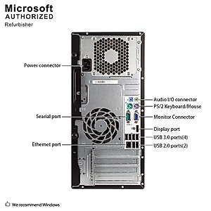 HP Compaq Elite 8300 MT PC,Intel Core I5 3570 up to 3.8GHz,12G DDR3,120G SSD + 500G,VGA,DP,USB 3.0,WiFi,DVDRW,BT 4.0,Win10 64 Bit-Multi-Language(CI5)(Certified Refurbished)