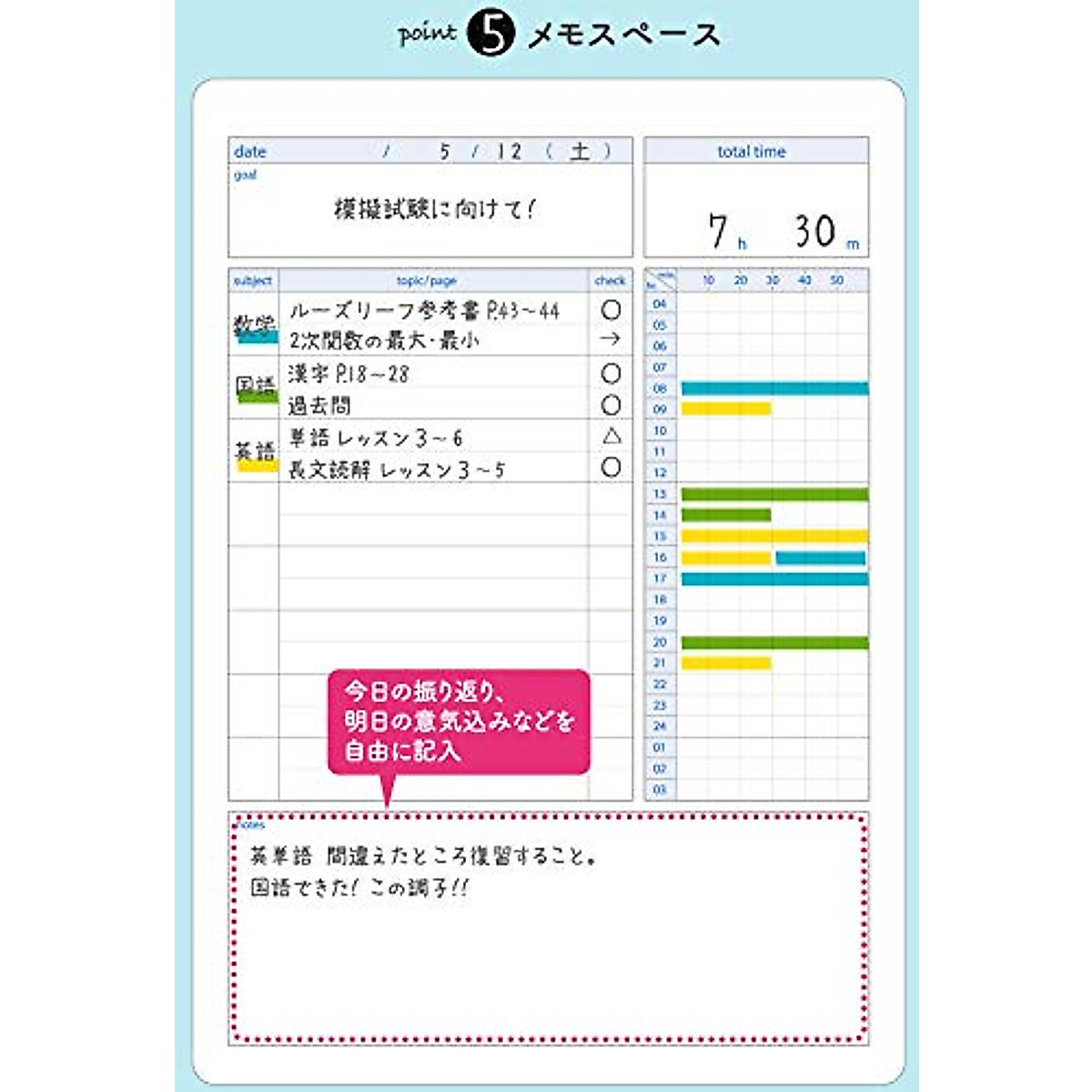 KOKUYO Campus Study Planner Notebook, Daily Ruled, A5, Gray, for 63 Days, Japan Import (NO-Y82MD-M)