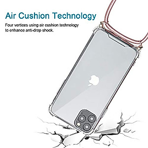 KAPUCTW Clear Transparent TPU Lanyard Case for iPhone XR 6.1" with Changeable Cord, Necklace Phone Case Crossbody with Strap, Lanyard Cute Strap Phone Cover Shockproof Luxury 5
