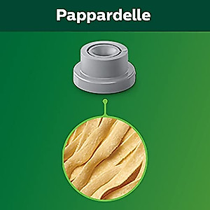 Philips Compact Pasta Maker 4-in-1 Accessory Shape Kit- Pappardelle, Tagliatelle, Angel Hair and Lasagna, Gray