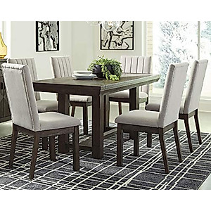 Signature Design by Ashley Dellbeck Casual Rectangular Dining Extension Table, Seats up to 8, Dark Brown