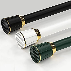 Extendable Curtain Pole, Curtain Rods for Windows 70 to 490cm, Hanging Rail for Window Bathroom Shower Wardrobe Doorway, Rings, Brackets & Fittings Set (28 Inch to 117 Inch) (Color : White, Size : 1