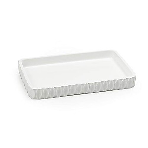 Roselli Trading Company Wave Bath Accessory Set, White