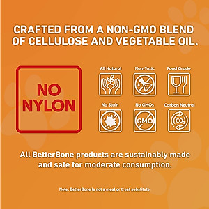 BetterBone - All-Natural, Nylon-Free Dog Chew Toys - Hard Density - Ideal for Strong to Aggressive Chewers - Non-Toxic, Promotes Dental Health, Splinter-Resistant, Sustainably Made
