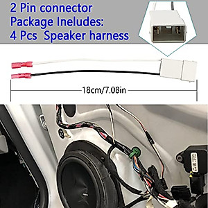 Speaker Connector Speaker Wire Harness Replace 72-7800 Compatible with Honda Civic Cr-v Ridgeline Accord Element Acura Integra TSX RSX CL ILX MDX RL TL Door Speaker Harness Adapter 4 Pack