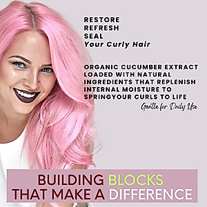 DermOrganic Organic Cucumber Curl Care – Sulfate Free, Color Safe, Hydrating – Conditioner – 17oz