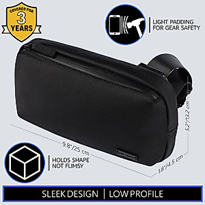 Bag Factor Small EDC Minimalist Crossbody Sling Bag for Men and Women – RFID Phone Bag Wallet – Chest Shoulder Backpack (Black)