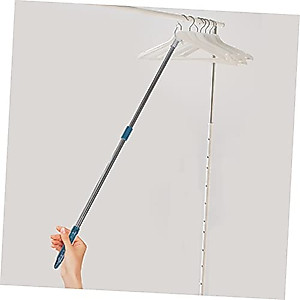 Zerodeko Clothes Rail Adjustable Clothes Rack Closet Hangers for Clothes Heavy Duty Coat Hooks Clothing Hanger Reach Garment Hook Reach Stick Ceiling Reaching Pole Clothes Reaching Rods CD