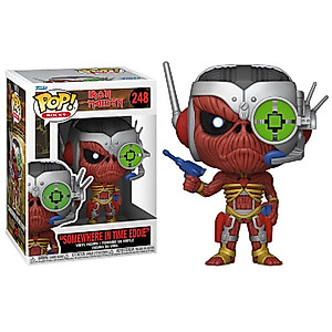POP Iron [Maiden] Eddie - Somewhere in Time Funko Vinyl Figure (Bundled with Compatible Box Protector Case), Multicolored, 3.75 inches