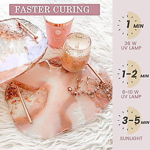 Bsrezn 1000g UV Resin Hard, Crystal Clear Solar Activated UV Glue for Jewelry Making (1000g)