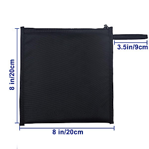 Moyad Reusable Sandwich Bags Set of 2, BPA Free Insulated Lunch Bags for Men Women, Compact Snacks Bags for Picnic, Travel, Office (Black)