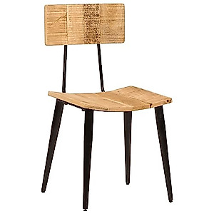 vidaXL Dining Chairs 2 pcs 17.3"x15.7"x31.5" Solid Wood Mango