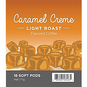 Wolfgang PuckCoffee, Caramel Cream, 9.5 Gram Soft Pods, 18 Count (Pack of 1)