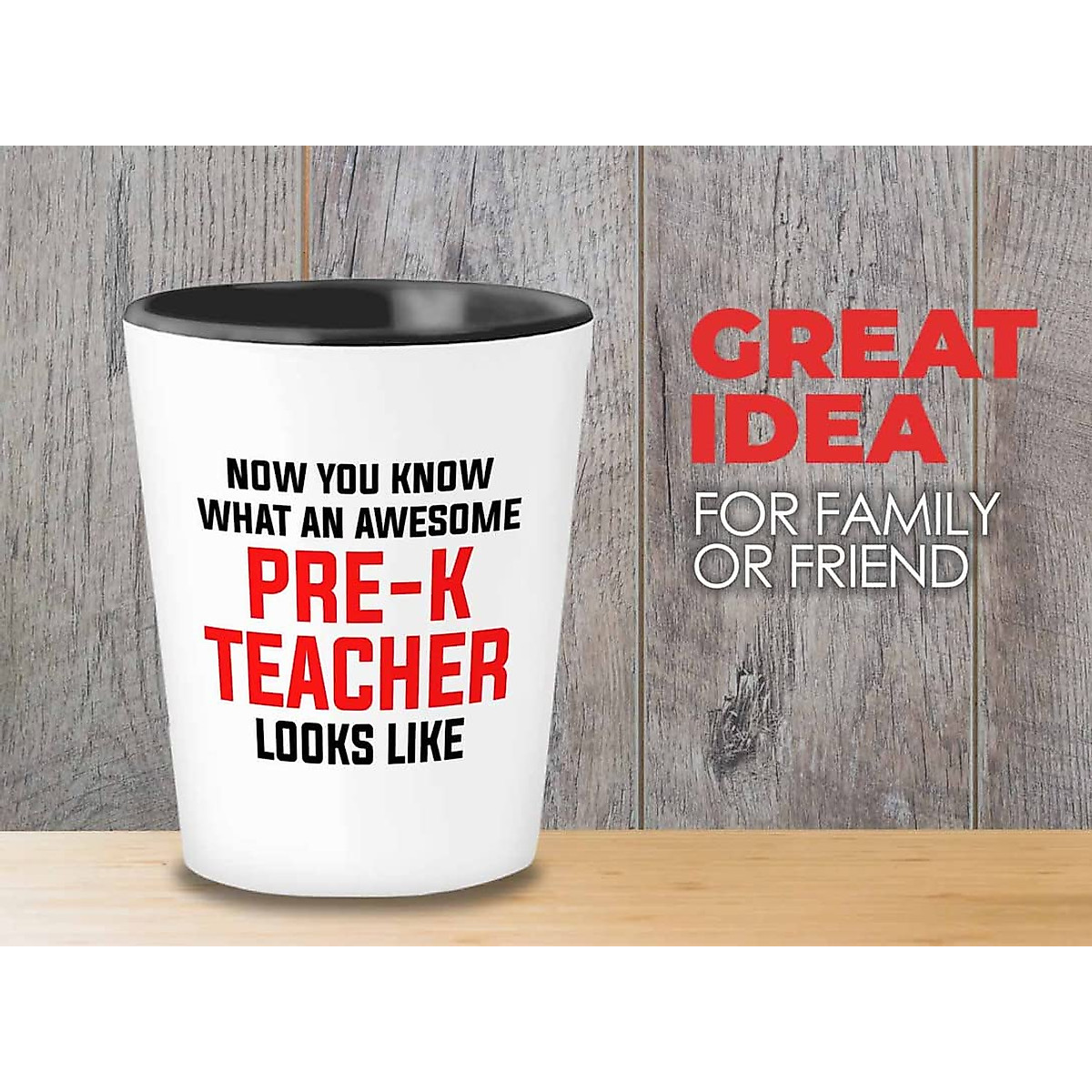 Subject Teacher Shot Glass 1.5oz - pre-k teacher looks - Daycare Provider Gifts from Toddlers Kindergarten Student Class