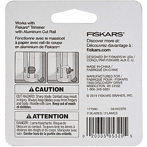 Fiskars 177500-1001 Fiskars Reinforced Trimmer Blades (2 Pack), Packaging May Vary , Orange