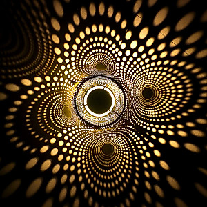 Large Outdoor Hanging Solar Lantern, Waterproof Garden Patio LED Solar Light, Dot Hollowed-Out Design Retro Landscape Metal Decorative Lanterns for Tree, Table, Floor, Yard Decor (1 Pack, Bronze)