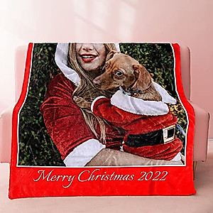 MNVNMS Custom Blankets with Photos - Personalized Picture Blankets for Adults, Kids, Baby - Customized Christmas, Birthday Gifts for Women, Men, Boys and Girls 40"x50"