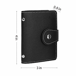 PRIVILLA 2 Pcs Credit Card Holder and Credit Card Wallet，Sd Card Holder Each Has 26 Card Slots for Organizers, 2024 New Credit Card Holders for Men and Women (black+red)