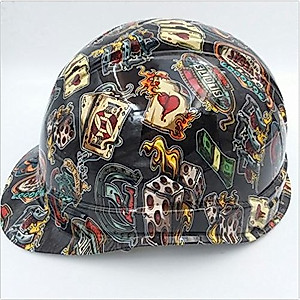 Wet Works Imaging Customized Pyramex Cap Style Wicked Gambler Lucky 7 Hard Hat with Ratcheting Suspension