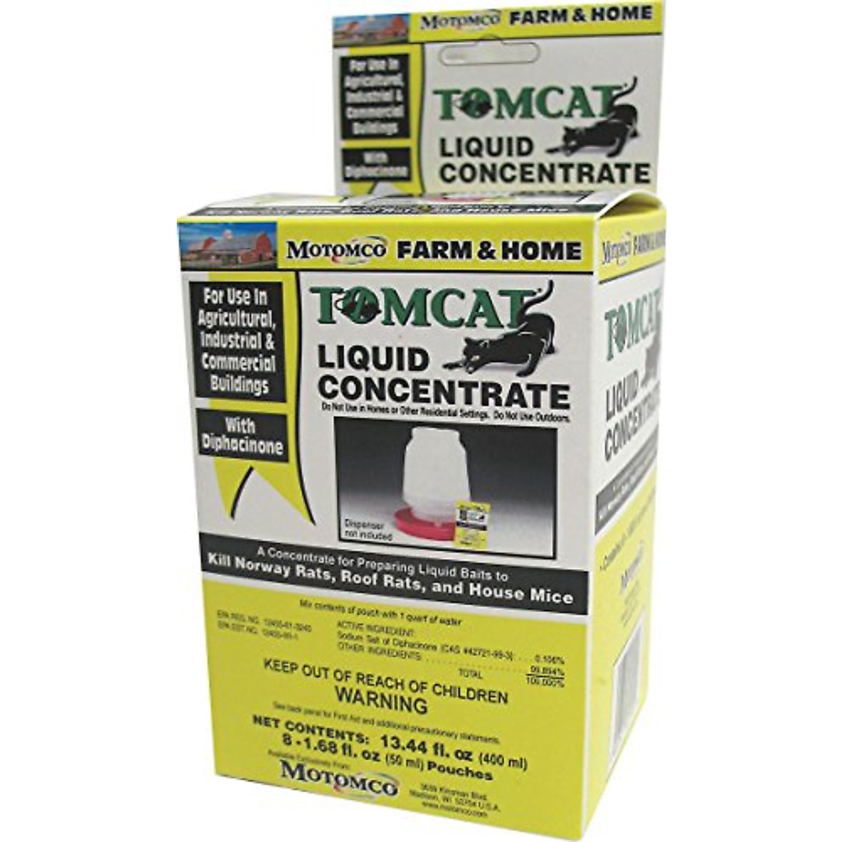 MOTOMCO Tomcat Mouse and Rat Liquid Concentrated Bait, 1.68-Ounce, (8 Pack)