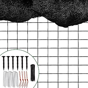 Bird Netting - 50’ x 50’ Poultry Netting with 2.4” Square Mesh for Chicken Coop, Bird Netting for Garden Protection, Heavy Duty Nylon Garden Mesh Netting for Fruit Tree Against Aviary, Deer, Squirrel