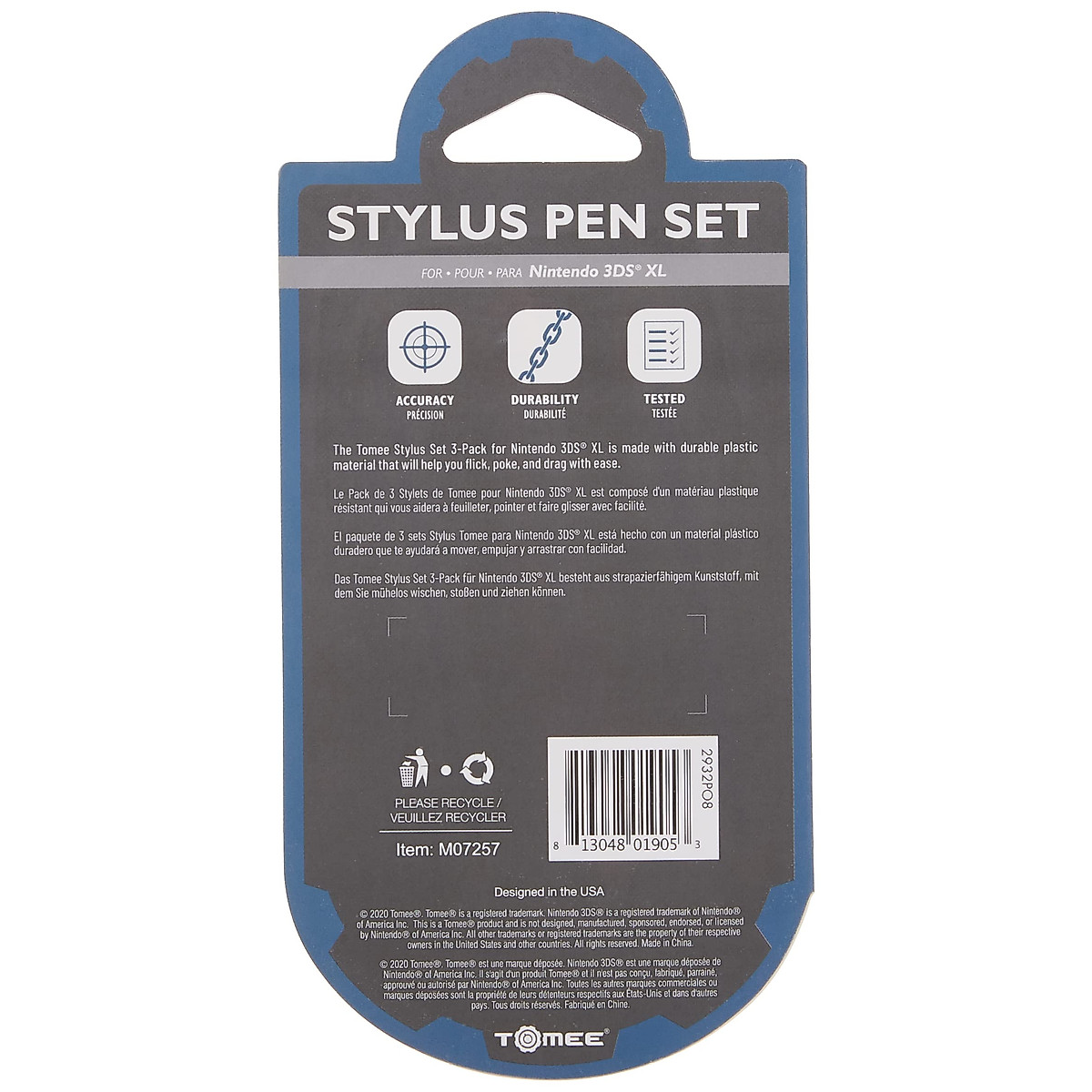 Tomee Stylus Pen Set for Nintendo 3DS XL (3-Pack)