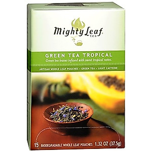 Mighty Leaf Tea Green Tea, Tropical 15 Ea (Pack of 1)