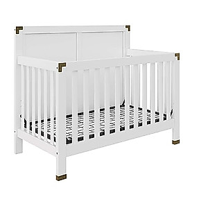 Baby Relax Miles 5-in-1 Convertible Crib, Nursery Furniture, Classic White