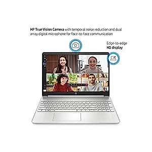 HP 2022 15.6" HD Laptop, Intel Core i3- 1115G4 Processor, 8GB DDR4, 256GB PCIe SSD , Intel HD Graphics, Wi-Fi, Bluetooth, HDMI, Windows 11 S, Natural Silver, 32GB SnowBell USB Card