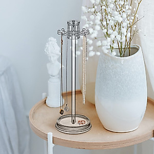 Amazing Abby - Temptation - Necklace Holder Stand with Spinning Hook Design, Jewelry Organizer Stand, Bracelet Tree Display, Perfect Storage Solution for Necklaces, Bracelets, Rings, and More