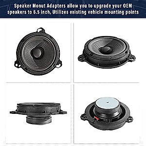 NuIth 6.5 inch Door Speaker Adapter Bracket for Nissan Altima Frontier NV Titan 2002-2019, Infiniti FX35 G35 G37 Q45 2002-2013 Mount Aftermarket Car Speaker Spacer Ring