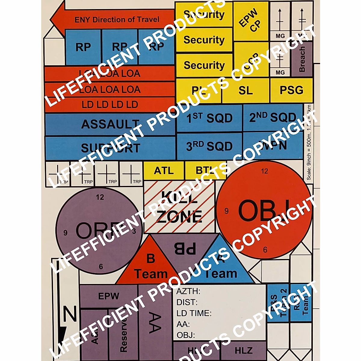 Lifefficient Products Terrain Model Kit, Platoon and Squad TMK, Army