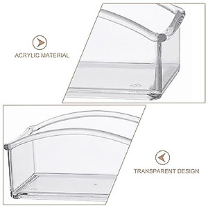 BESTonZON Tea Bag Organizer Acrylic Tea Bag Holder Clear Plastic Tea Box for Tea Bags Dispenser Office Supplies Crafts and Small Items