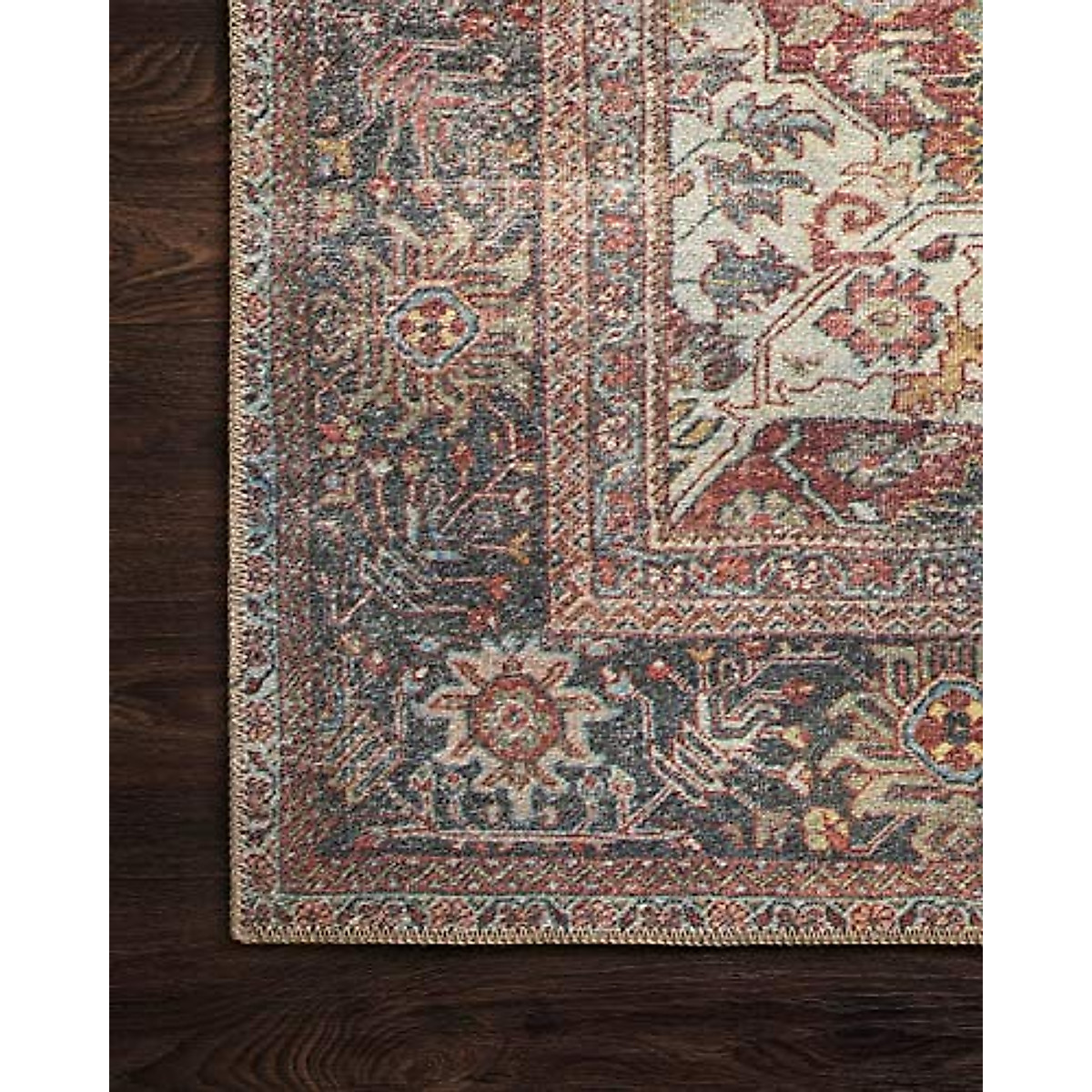 Loloi II Loren Collection LQ-14 Brick/Multi, Traditional 8'-4" x 11'-6" Area Rug