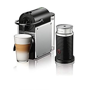 Nespresso Pixie Coffee and Espresso Machine by De'Longhi with Milk Frother, Aluminum, 34 ounces