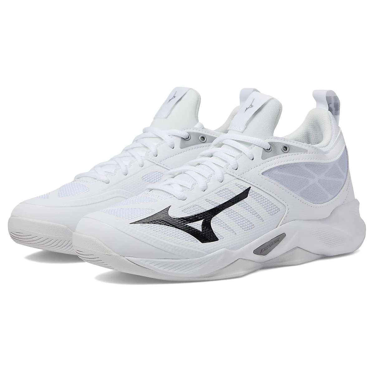 Mizuno Women's Wave Dimension Volleyball Shoe, White-Black, 9.5