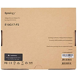 Synology Dual-Port 10GB SFP+ PCIe 3.0 X8 Ethernet Adapter (E10G17-F2)